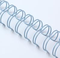 China Nylon Coated 0.25'' Metal Spiral Wire , A4 Bookbinding Twin Ring Wire for sale