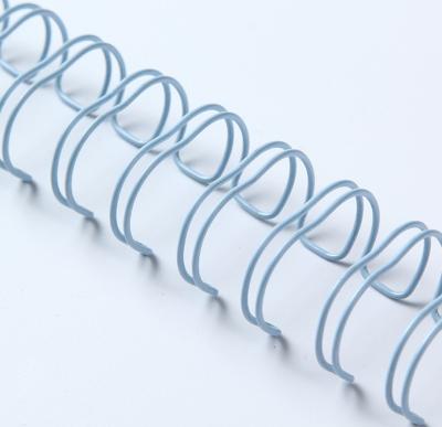 China Nylon Coated 0.25'' Metal Spiral Wire , A4 Bookbinding Twin Ring Wire for sale