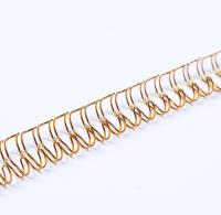 China A4 Double Loop Binding Wire Nylon Coated For Books Gold  color for sale