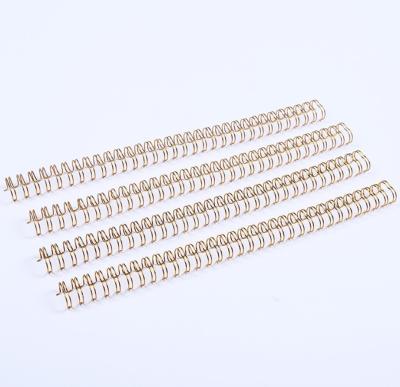 China A4 Double Loop Binding Wire Nylon Coated For Books Gold  color for sale