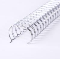 China Silver 1/4 Inch Double Loop Binding Wire Materials Document Use for sale