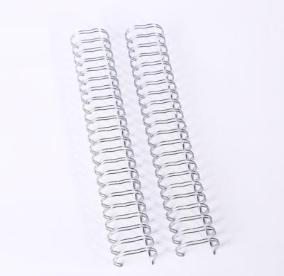 China Notebook 3/8 Inch Double Loop Binding Wire Electroplating for sale