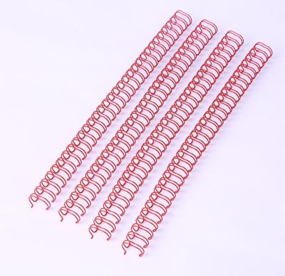 China 23 Spirals Double Loop Binding Wire Metal Material Electroplated for sale