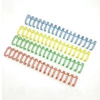 China 45sheets A4 3:1 Double Loop Binding , 1/4'' Colorful Twin Wire Binding for sale