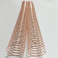 China Rose Gold Metal Coil Binding Spiral 7/8'' Single Loop For Books NanBo for sale