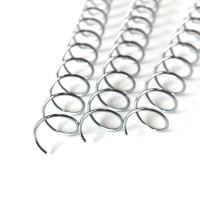 China Silver Spiral Metal Coil Binding For A4 Book 1/4 Inch To 2 Inch for sale