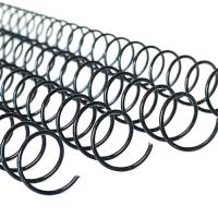 China Black 14.7mm Spiral Metal Coil Binding Materials 4:1 Nylon Coated for sale