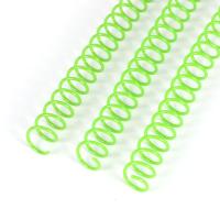China Green 36 Loops PVC Coil Binding Spiral Wires Single Loop Coils For Notebooks for sale