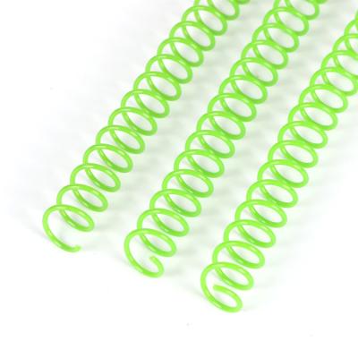 China Green 36 Loops PVC Coil Binding Spiral Wires Single Loop Coils For Notebooks for sale