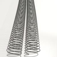 China Black 14.7mm Spiral Metal Coil Binding Materials 4:1 Nylon Coated for sale