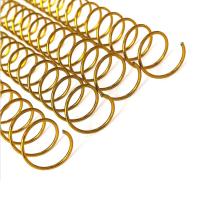 China Custom Size Gold Metal Coil Binding For Desk Planners 48loops NanBo for sale