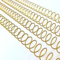 China Custom Size Gold Metal Coil Binding For Desk Planners 48loops NanBo for sale