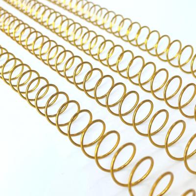 China Custom Size Gold Metal Coil Binding For Desk Planners 48loops NanBo for sale