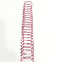 China Sample Red 7/8 Inch Spiral Wiro Binding Use Double Loop Wires For Diary Books for sale