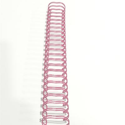 China Sample Red 7/8 Inch Spiral Wiro Binding Use Double Loop Wires For Diary Books for sale