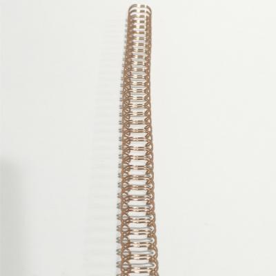 China Rose Gold 7/16 Inch Double Wire 23 Loops Binding Coil Spiral Wires For Book Shops for sale