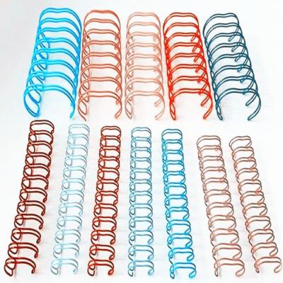 China 60 Sheets 5/16'' Colorful Double Wire O Metal Double Loop Wire for sale
