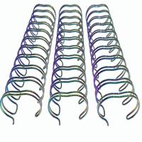 China Free sample 7/16'' Twin Ring Wire Double Spiral Loop Notebook Binding Material for sale