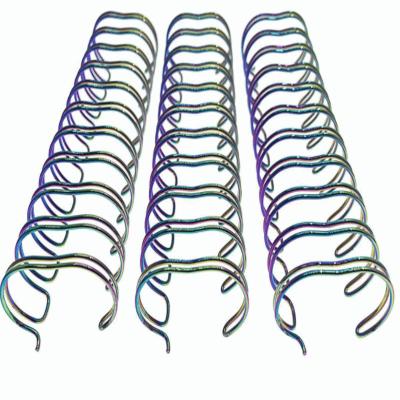 China Free sample 7/16'' Twin Ring Wire Double Spiral Loop Notebook Binding Material for sale