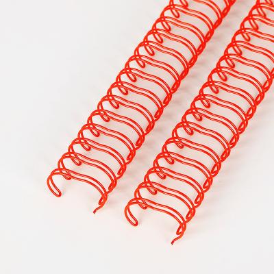 China 100 sheets 1/2'' Metallic Double Wire Rings Twin Loop Spiral Wire O For Calendar for sale