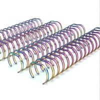 China Twin Loop Wire O Ring Book Metal Binding Coil 0.8mm Thick for sale