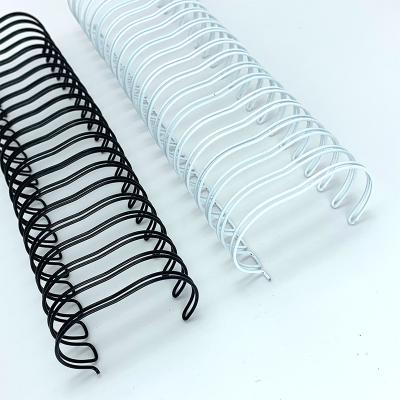 China 45 Sheets 1/4'' Twin Loop Wire Bind O Wire Binding Nylon Coated Twin Ring Wire for sale