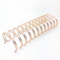 China 5/16'' pitch 3:1 Gold Spiral Double O Wire Gold Spiral Wire O Loop Binding for sale