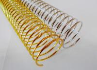 China 4:1 Thickness 2.0mm Metal Spiral Binding Electroplated Gold Silver Wire Coil for sale