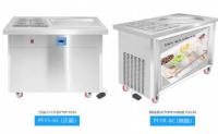 China 304ss Defrost Fry Ice Cream Machine With Foot Pedal Optional Square Plate for sale