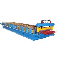 China 840 Roofing Sheet Roll Forming Machine , Blue Corrugated Roof Sheet Making Machine for sale