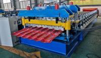 China ISO Glazed Tile Roll Forming Machine 4m/min Hydraulic Guide Column for sale