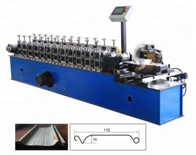 China Blue Shutter Door Roll Forming Machine CE With 15 Rows for sale