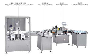 China 2KW Eye Drop Filling And Capping Machine Equipment 40bpm for sale