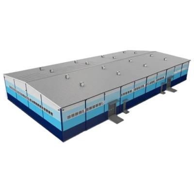 China Low Carbon Steel Q235B/Q345B Building Steel Structure Frame Entrepot Portable Warehouse for sale