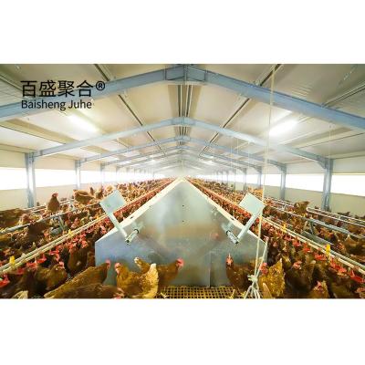 China Hot Dip Galvanised Modern Design Chicken Coop For Poultry Farm House Steel Structure Shed for sale