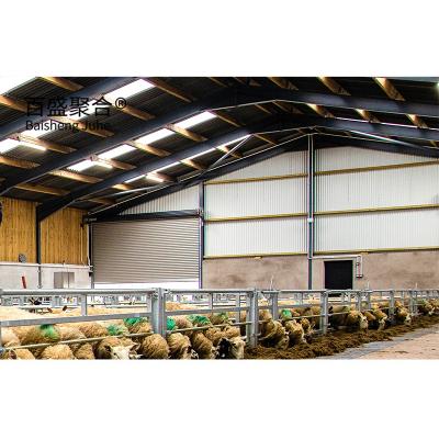 China Aluminum Alloy Window Metal Goat Farm Shed Design Steel Structure Sheep House Shelter PKPM Drawing for sale