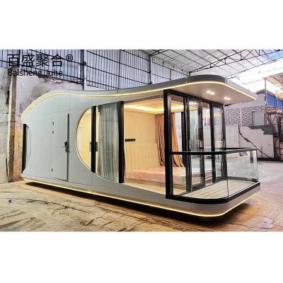 China Modular Prefab Container House Eco Friendly Capsule Hotel Cabin for Space Utilization for sale