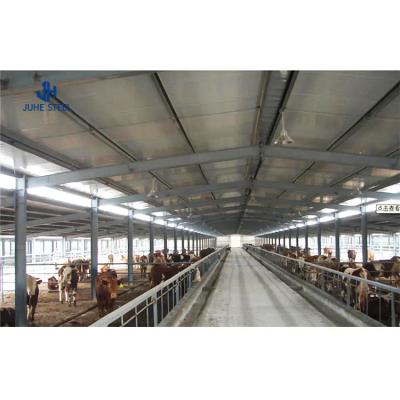 China Solid H-shape Steel Beam Hot Dip Galvanised Livestock Shed for Pig Cow Sheep Building for sale