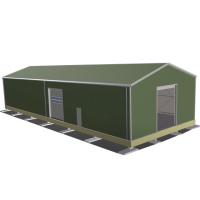 China Heavy-Duty Livestock Shed Design Prefab Steel Cow Horse Stable for Workshop Efficiency for sale