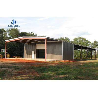 China Prefab Steel Structure Cow Farm Shed Dairy Horse Barn Shed with Solid H-shape Steel Beam for sale