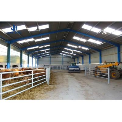 China Prefabricated Cow/Cattle/Goat/Sheep Shed House with Main frame Solid H-shape Steel Beam for sale