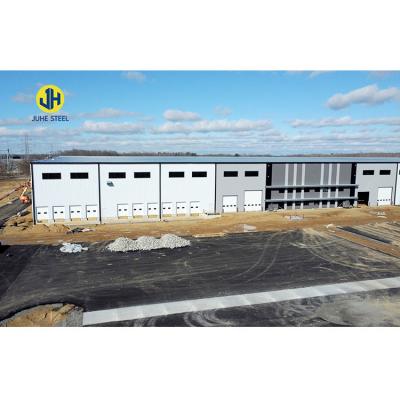 China Feed Processing Metal Frame Steel Structure Workshop Building with and Sliding Door for sale