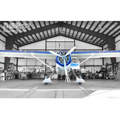 China Steel Structural Fabrication Construction Rain Resistant Warehouse for Personal Jets for sale