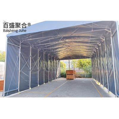 China Waterproof Movable Parking Tent for Light and High Tolerance Garage Carport Warehouse for sale