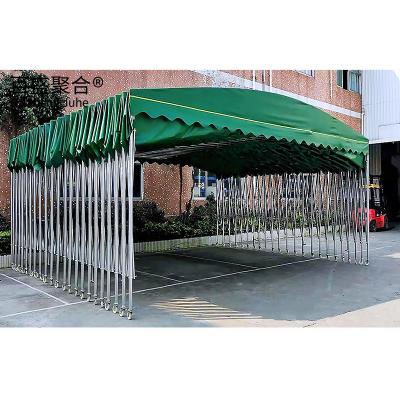 China Customizable Carport Tunnel and Garage Tent with Push Pull Retractable Design for sale