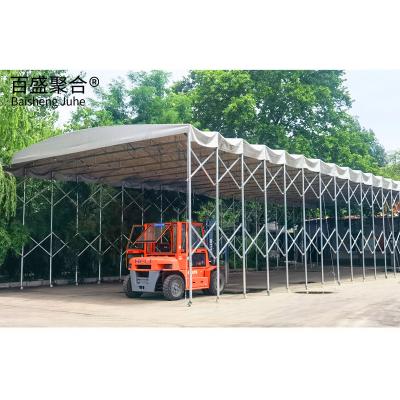 China Push and Pull Folding Garage Carport Warehouse Waterproof Tent Movable Parking Tent for sale