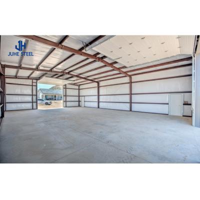 China Light Weight Steel Frame Workshop Prefab Garage with Decoiling Processing Service for sale