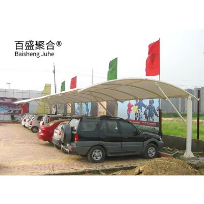 China Steel Frame Parking Tent Car Shed Roofing Design Membrane Structure Architecture Carport for sale