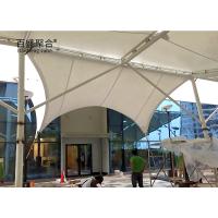 China PVC PVDF PTFE Car Sun Shade Carport Sunshade Membrane For Outdoor for sale