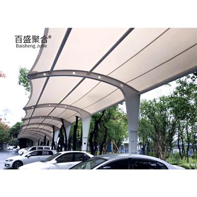 China Outdoor Rain Cover Carport Membrane Structure Aluminum Car Parking Shed Tent for Party for sale